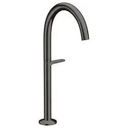 Hansgrohe Axor One Waschtischarmatur 48030340 Ausladung 165mm, für Aufsatzwaschtische, mit Push-Open-Ablaufgarnitur, brushed black chrome