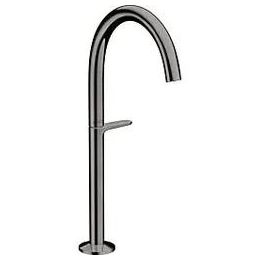 Hansgrohe Axor One Waschtischarmatur 48030330 Ausladung 165mm, für Aufsatzwaschtische, mit Push-Open-Ablaufgarnitur, polished black chrome