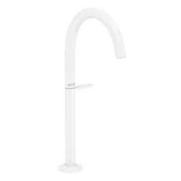 Hansgrohe Axor One Waschtischarmatur 48030700 Ausladung 165mm, für Aufsatzwaschtische, mit Push-Open-Ablaufgarnitur, mattweiß