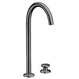 Hansgrohe Axor One 2-Loch-Waschtisch-Armatur 48060330 Ausladung 165mm, mit Push-Open-Ablaufgarnitur, polished black chrome