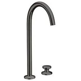 Hansgrohe Axor One 2-Loch-Waschtisch-Armatur 48060340 Ausladung 165mm, mit Push-Open-Ablaufgarnitur, brushed black chrome