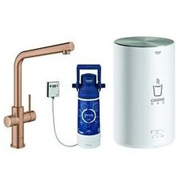 Grohe Red Spültisch-Einhebelmischer 30327DL1 warm sunset gebürstet, M-Size, mit Boiler