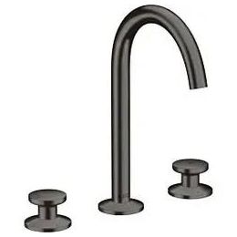 Hansgrohe Axor One 3-Loch-Waschtischarmatur 48070340 Ausladung 140mm, mit Push-Open-Ablaufgarnitur, brushed black chrome