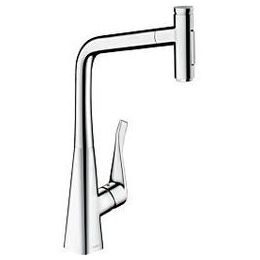 Hansgrohe Metris Select Küchenarmatur 73816000 chrom, mit Ausziehbrause, 2jet, sBox