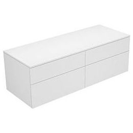 KEUCO Edition 400 Sideboard 31767680000 140 x 47,2 x 53,5 cm, 4 Auszüge, Nussbaum/Nussbaum Furnier