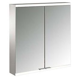 Emco prime Aufputz-Lichtspiegelschrank 949706223 600x700mm, 2-türig, aluminium/spiegel