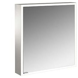 Emco prime Aufputz-Lichtspiegelschrank 949706260 600x700mm, 1 Tür, Anschlag rechts, aluminium/spiegel