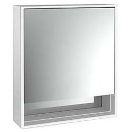 Emco Loft Aufputz-Lichtspiegelschrank 979805202 600x733mm, mit Unterfach, LED, Anschlag rechts, aluminium/Spiegel