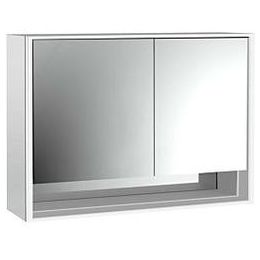 Emco Loft Aufputz-Lichtspiegelschrank 979805216 1000x733mm, Unterfach, LED 2-türig breite Tür links, aluminium/Spiegel