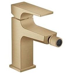 Hansgrohe Metropol Bidet-Einhebelmischer 32520140 Ausladung 129 mm, Push-Open Ablaufgarnitur, brushed bronze