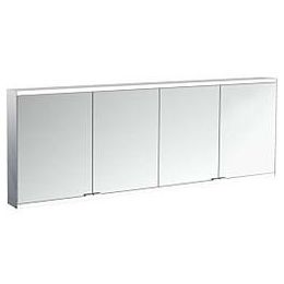 Emco prime Aufputz-Lichtspiegelschrank 949706266 2000x700mm, 4-türig, aluminium/spiegel