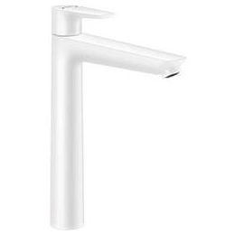 Hansgrohe Talis E Waschtisch-Einhebelmischer 71716700 mit Ablaufgarnitur, Ausladung 183 mm, mattweiß