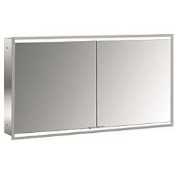 Emco prime Unterputz-Lichtspiegelschrank 949706257 1300x730mm, 2-türig, aluminium/spiegel