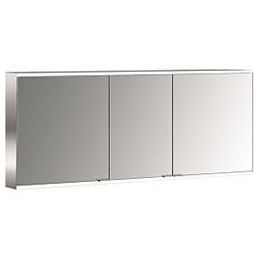 Emco prime Aufputz-Lichtspiegelschrank 949706248 1600x700mm, 3-türig, aluminium/spiegel