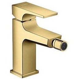 Hansgrohe Metropol Bidet-Einhebelmischer 32520990 Ausladung 129 mm, Push-Open Ablaufgarnitur, polished gold optic