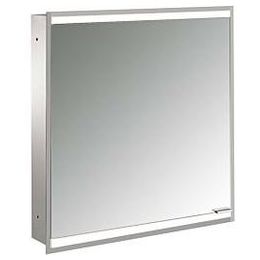 Emco prime Unterputz-Lichtspiegelschrank 949706231 600x730mm, 1 Tür, Anschlag links, aluminium/spiegel