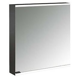 Emco prime Aufputz-Lichtspiegelschrank 949713522 600x700mm, 1 Tür, Anschlag rechts, schwarz/spiegel