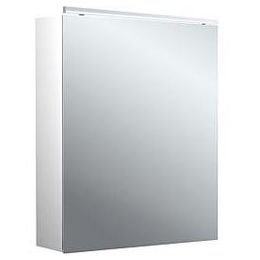 Emco pure 2 Classic Aufputz-Lichtspiegelschrank 979705501 600x729mm, mit LED-Aufsatzleuchte, 1-türig, Aluminium