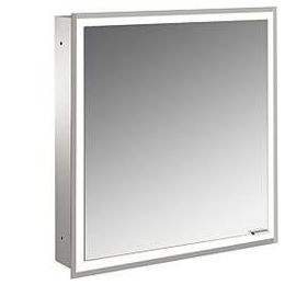 Emco prime Unterputz-Lichtspiegelschrank 949706269 600x730mm, 1 Tür, Anschlag links, aluminium/spiegel