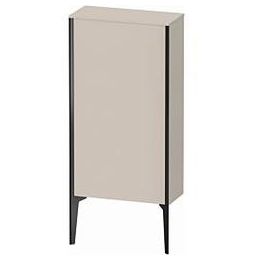 Duravit XViu Halbhochschrank XV1306LB291 50x24x89cm, schwarz matt, Tür links, taupe matt