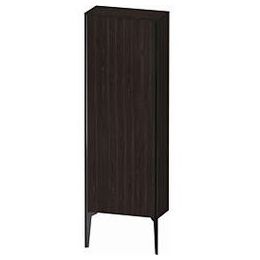 Duravit XViu Halbhochschrank XV1316RB269 50x133x24cm, 1 Tür, schwarz matt, Anschlag rechts, nussbaum gebürstet