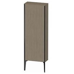 Duravit XViu Halbhochschrank XV1316RB235 50x133x24cm, 1 Tür, schwarz matt, Anschlag rechts, Eiche terra