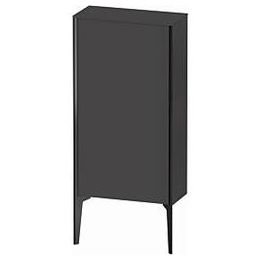 Duravit XViu Halbhochschrank XV1306LB249 50x24x89cm, schwarz matt, Tür links, graphit matt