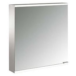 Emco prime Aufputz-Lichtspiegelschrank 949706221 600x700mm, 1 Tür, Anschlag links, aluminium/spiegel