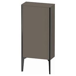 Duravit XViu Halbhochschrank XV1306LB290 50x24x89cm, schwarz matt, Tür links, flannel grey seidenmatt