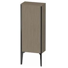 Duravit XViu Halbhochschrank XV1305RB235 40x24x89cm, schwarz matt, Tür rechts, Eiche terra