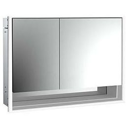 Emco Loft Unterputz-Lichtspiegelschrank 979805215 1000x733mm, Unterfach, LED 2-türig breite Tür rechts, aluminium/Spiegel