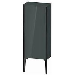 Duravit XViu Halbhochschrank XV1305RB238 40x24x89cm, schwarz matt, Tür rechts, dolomiti grey hochglanz