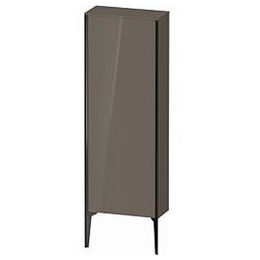 Duravit XViu Halbhochschrank XV1316LB289 50x133x24cm, 1 Tür, schwarz matt, Anschlag links, flannel grey hochglanz