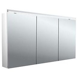 Emco pure 2 Classic Aufputz-Lichtspiegelschrank 979705506 1400x729mm, mit LED-Aufsatzleuchte, 3-türig, Aluminium