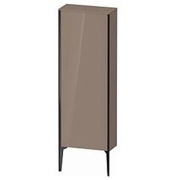 Duravit XViu Halbhochschrank XV1316LB286 50x133x24cm, 1 Tür, schwarz matt, Anschlag links, cappucino hochglanz