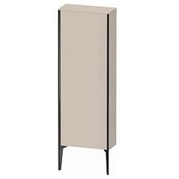 Duravit XViu Halbhochschrank XV1316LB291 50x133x24cm, 1 Tür, schwarz matt, Anschlag links, taupe matt