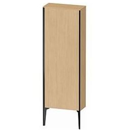 Duravit XViu Halbhochschrank XV1316LB230 50x133x24cm, 1 Tür, schwarz matt, Anschlag links, Eiche natur