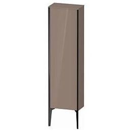 Duravit XViu Halbhochschrank XV1315RB286 40x24x133cm, schwarz matt, Tür rechts, cappucino hochglanz