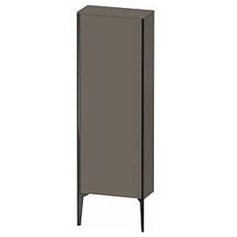 Duravit XViu Halbhochschrank XV1316RB290 50x133x24cm, 1 Tür, schwarz matt, Anschlag rechts, flannel grey seidenmatt