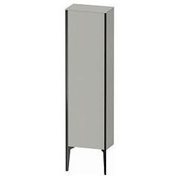 Duravit XViu Halbhochschrank XV1315LB207 40x24x133cm, schwarz matt, Tür links, betongrau matt