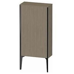 Duravit XViu Halbhochschrank XV1306LB235 50x24x89cm, schwarz matt, Tür links, Eiche terra