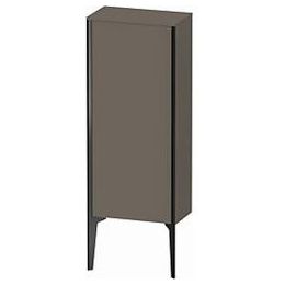 Duravit XViu Halbhochschrank XV1305LB290 40x24x89cm, schwarz matt, Tür links, flannel grey seidenmatt