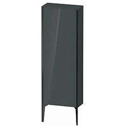 Duravit XViu Halbhochschrank XV1316LB238 50x133x24cm, 1 Tür, schwarz matt, Anschlag links, dolomiti grey hochglanz