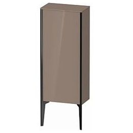 Duravit XViu Halbhochschrank XV1305LB286 40x24x89cm, schwarz matt, Tür links, cappucino hochglanz