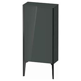 Duravit XViu Halbhochschrank XV1306RB238 50x24x89cm, schwarz matt, Tür rechts, dolomiti grey hochglanz