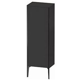 Duravit XViu Halbhochschrank XV1326LB280 50x36x133cm, schwarz matt, Tür links, graphit supermatt