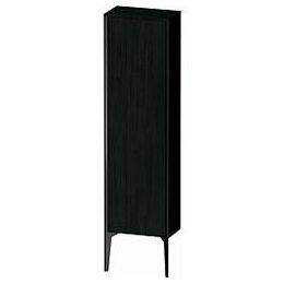 Duravit XViu Halbhochschrank XV1315LB216 40x24x133cm, schwarz matt, Tür links, Eiche schwarz