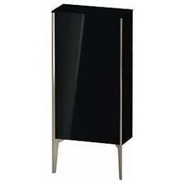 Duravit XViu Halbhochschrank XV1306LB140 50x24x89cm, champagner matt, Tür links, schwarz hochglanz