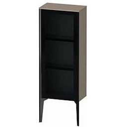 Duravit XViu Halbhochschrank XV1360RB211 40x24x89cm, Glastür, schwarz matt, Tür rechts, eiche kaschmir