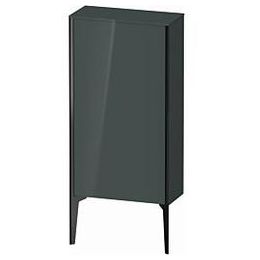 Duravit XViu Halbhochschrank XV1306LB238 50x24x89cm, schwarz matt, Tür links, dolomiti grey hochglanz